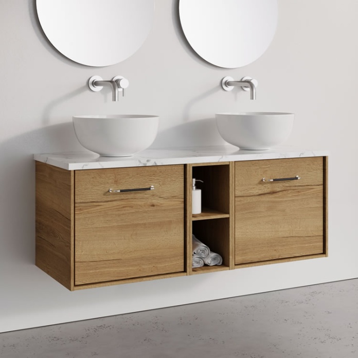 Crosswater Infinity 1200 Windsor Oak Vanity Unit | Sanctuary Bathrooms