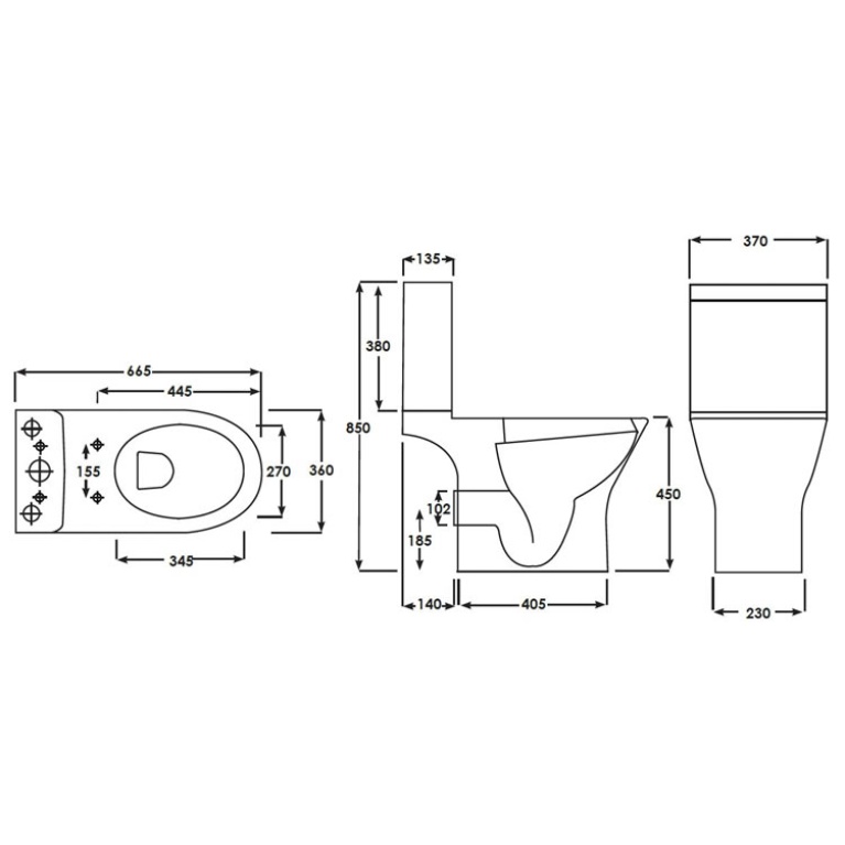 Rak Resort Comfort Height Close Coupled WC | Sanctuary Bathrooms