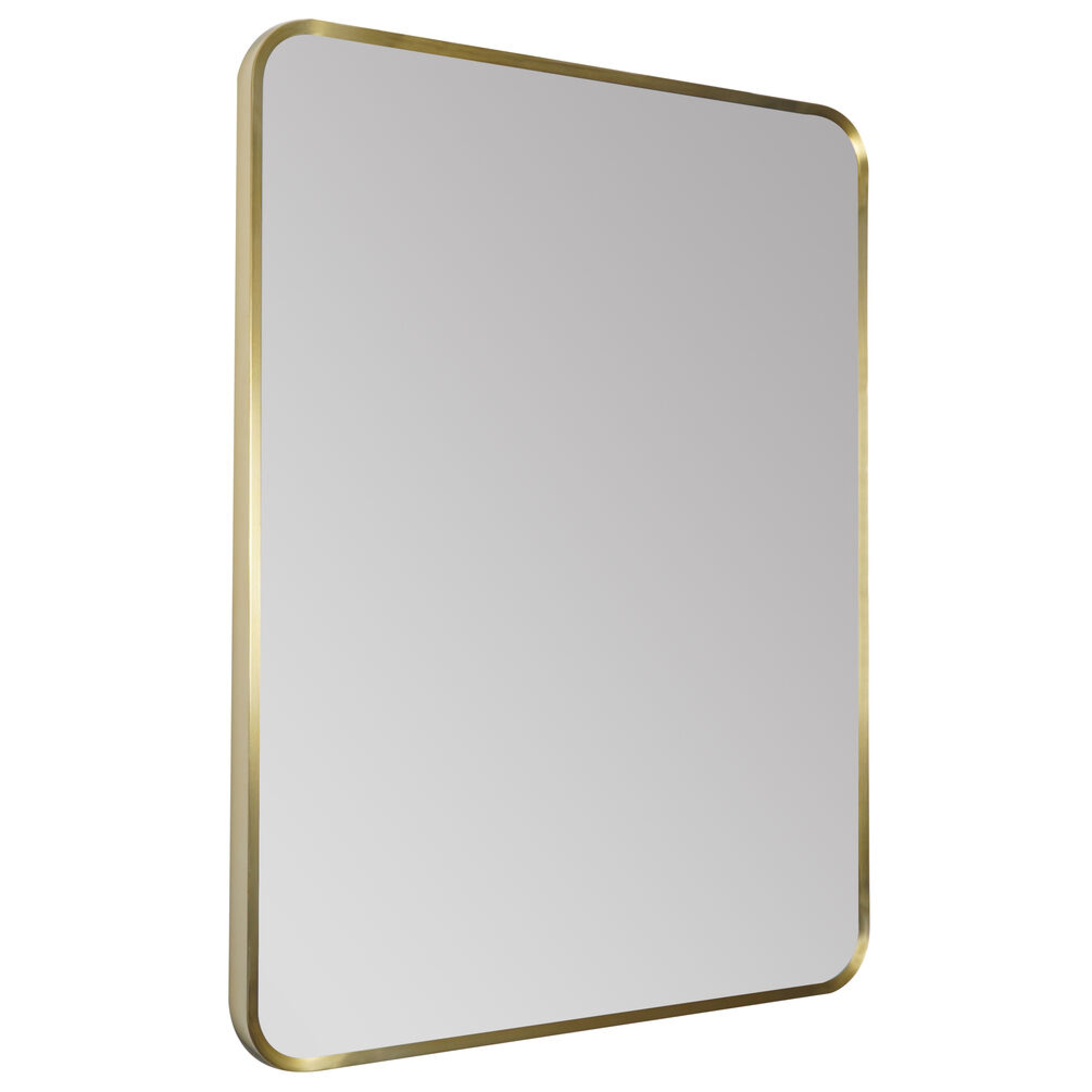 JTP Hix Brushed Brass Rectangular Plain Mirror | Sanctuary