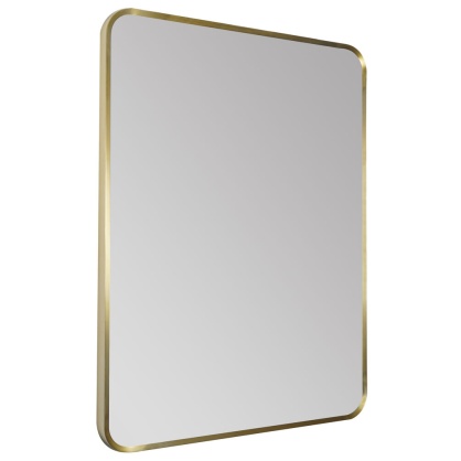 JTP Hix Brushed Brass Rectangular Plain Mirror | Sanctuary