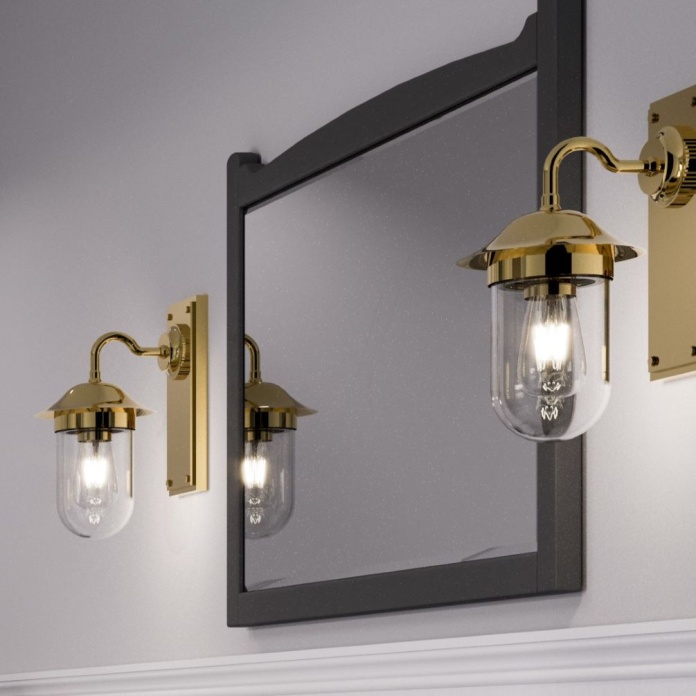 Burlington Guild Gold Wall Mounted Clear Lights | Sanctuary