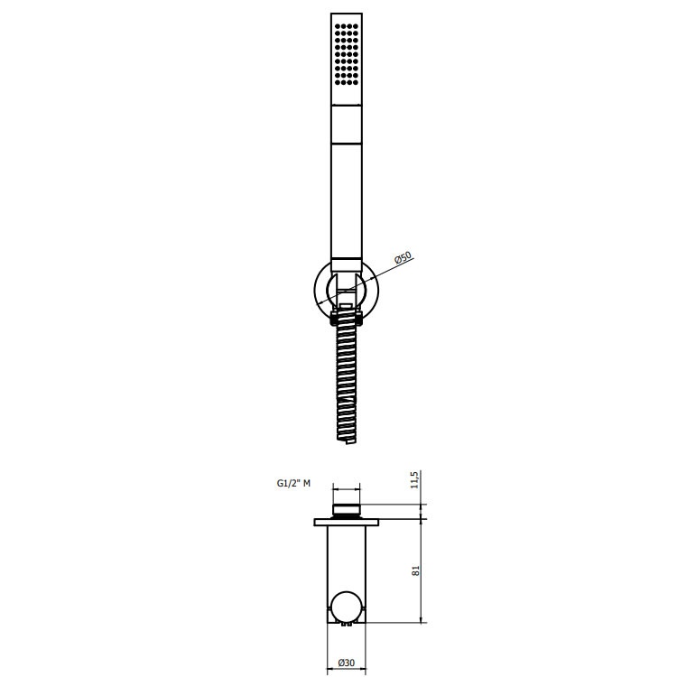 Crosswater Union Brushed Brass Shower Handset & Wall Outlet | Sanctuary ...