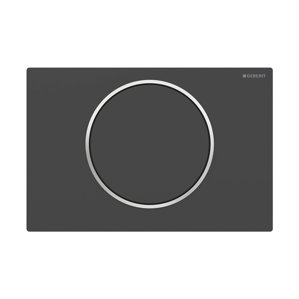 Sigma10 Matt Black/Gloss Chrome Flush Plate | Sanctuary