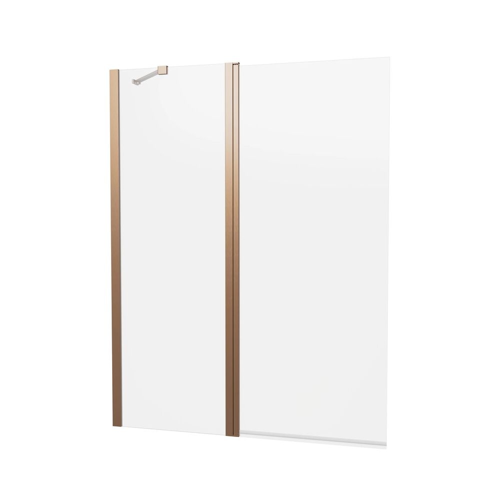 Crosswater Clear 6 Bronze 2 Panel Bath Screen | Sanctuary