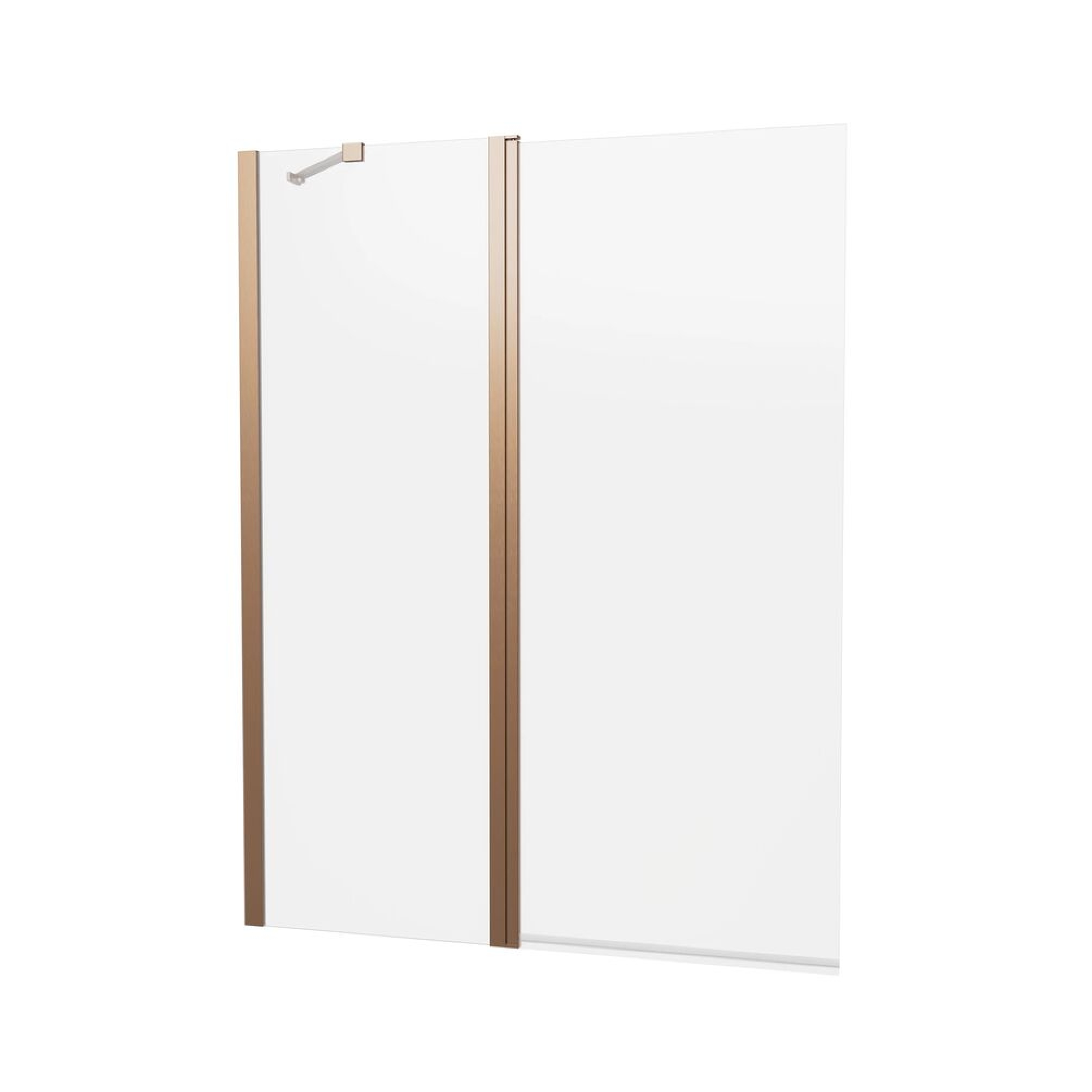 Crosswater Clear 6 Bronze 2 Panel Bath Screen | Sanctuary