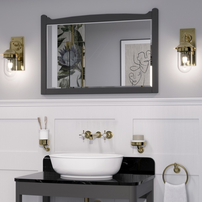 Burlington Guild Ashbee Grey 850 x 570mm Mirror | Sanctuary