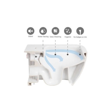 RAK Feeling Matt White Rimless Back To Wall WC & Soft Close Seat ...