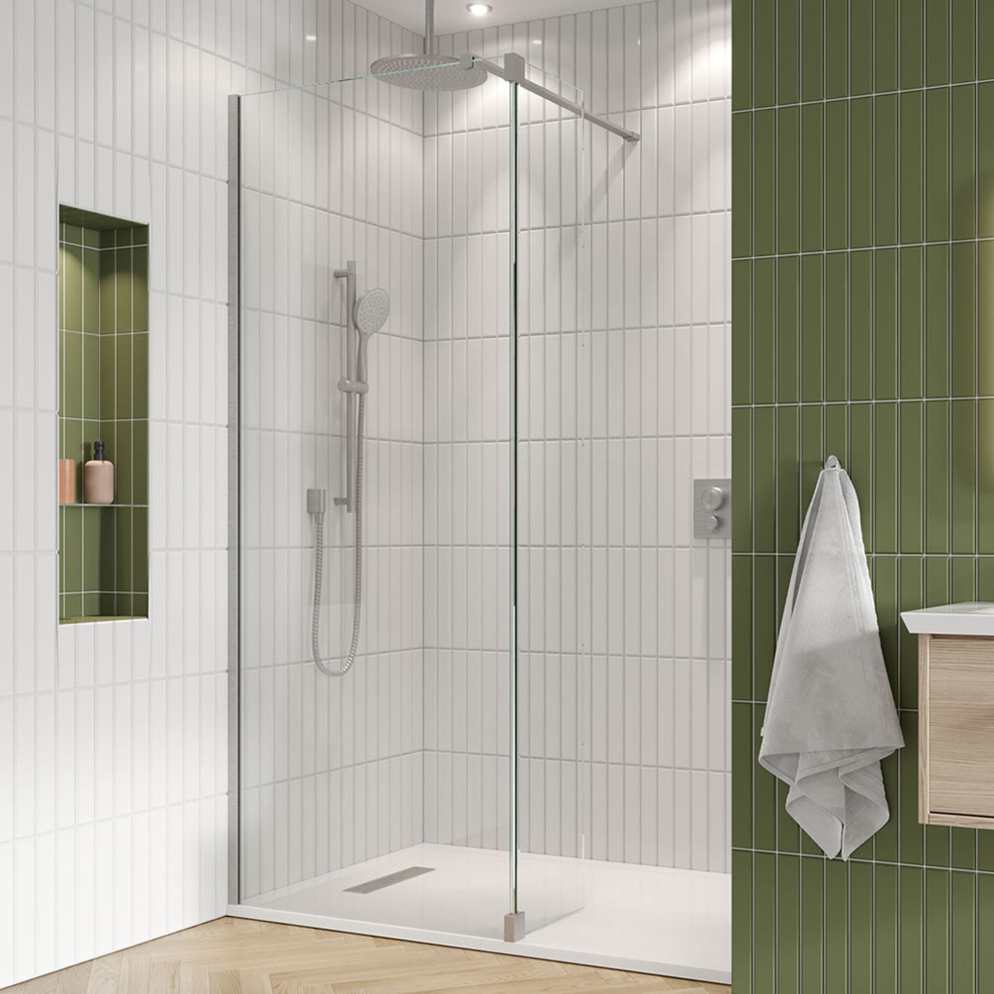 Crosswater Gallery 10 Nickel 1000 Wetroom Screen | Sanctuary