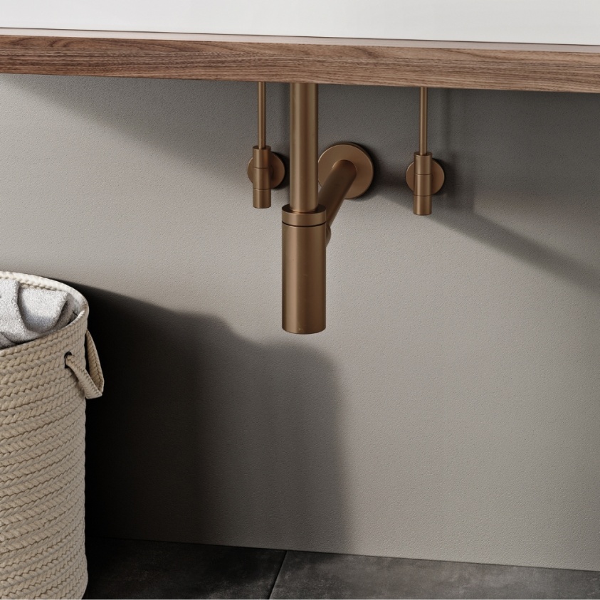 Abacus Brushed Bronze Basin Isolation Valve Kit | Sanctuary