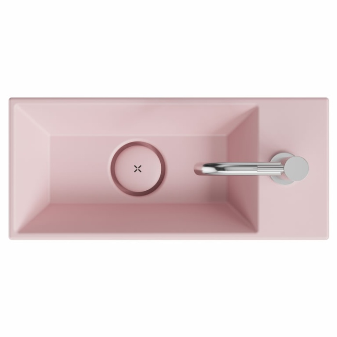 Crosswater Beck Matt Pink 450mm Cloakroom Basin | Sanctuary