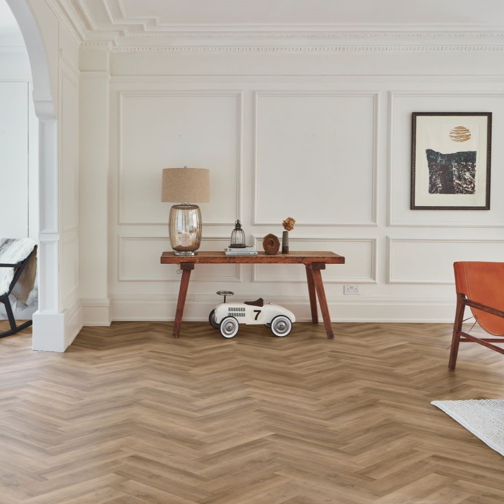 Ca' Pietra Ashurst Minérale Herringbone Wood Effect Floor Tiles