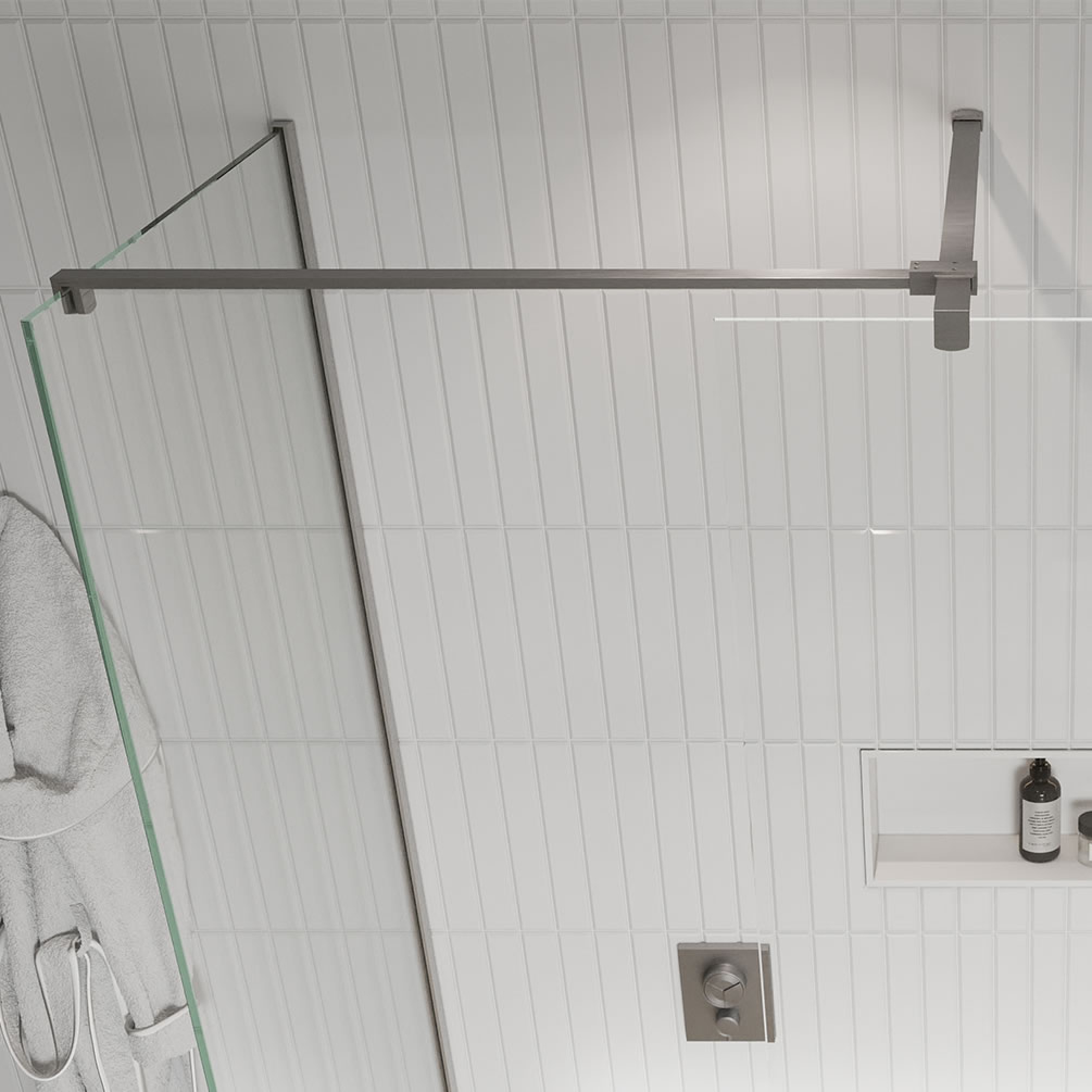 Crosswater Nickel T Bracing Bar | Sanctuary Bathrooms