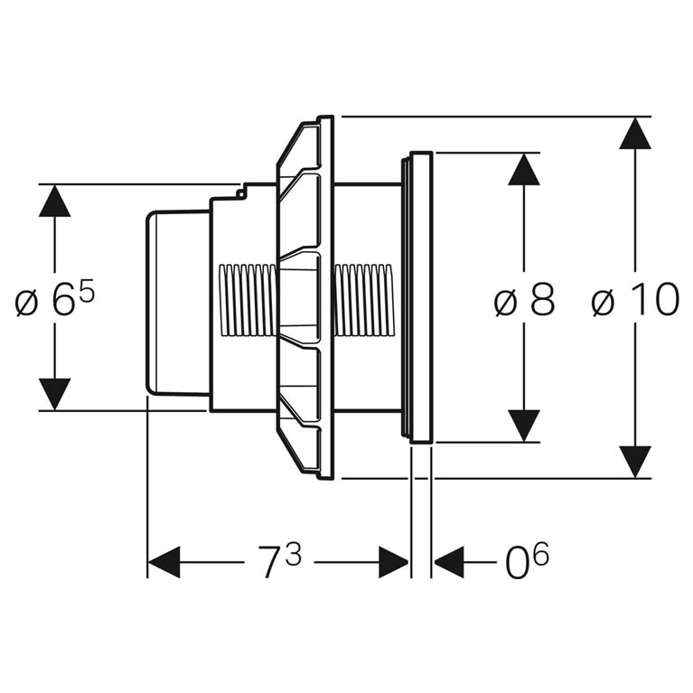 Geberit Type 01 White Dual Flush Button | Sanctuary Bathrooms