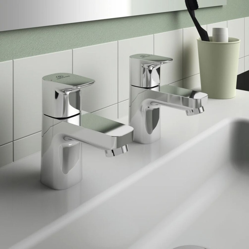 Ideal Standard Ceraplan Chrome Basin Pillar Taps | Sanctuary