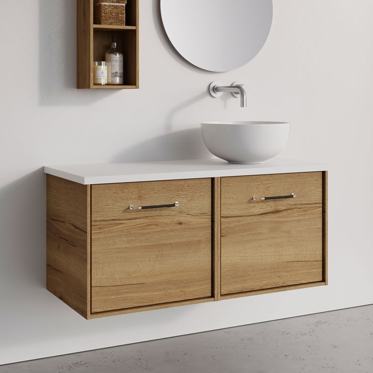 Crosswater Infinity 1000mm Windsor Oak Vanity Unit | Sanctuary Bathrooms