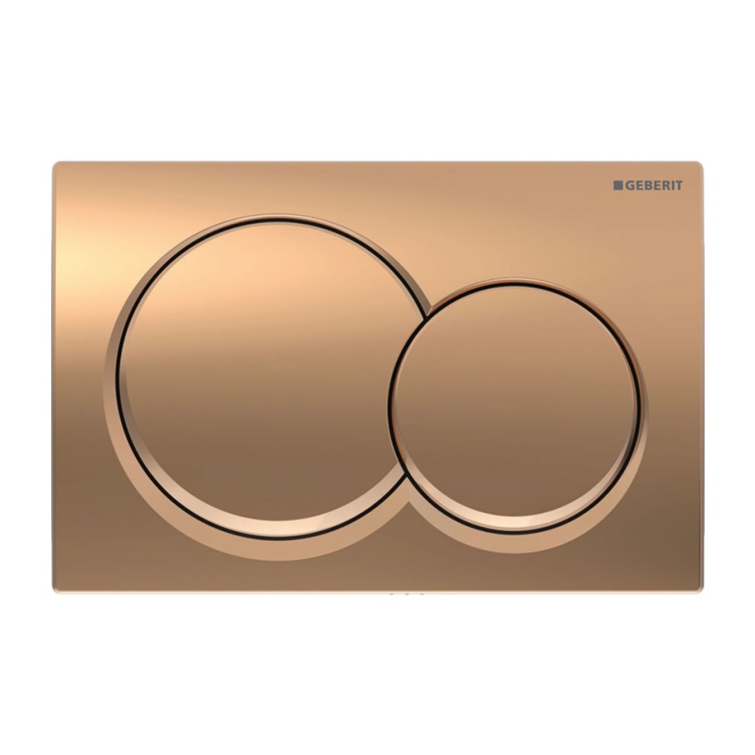 Geberit Alpha01 Round Red Gold Dual Flush Plate | Sanctuary
