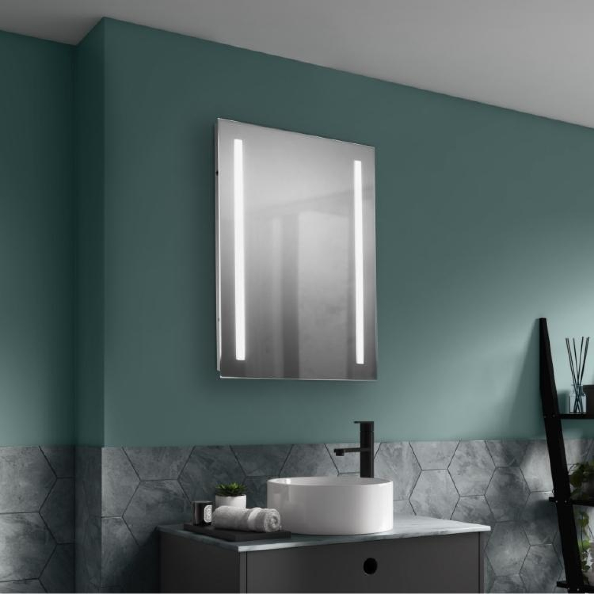 Sensio Uno Slimline Diffused LED Mirror | Sanctuary Bathrooms