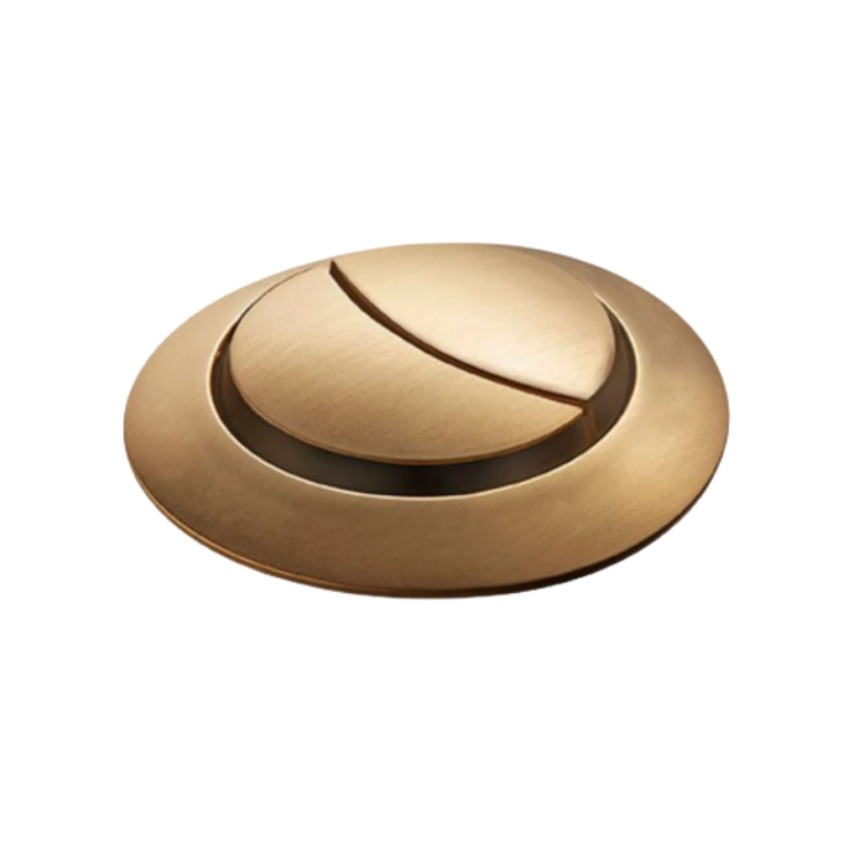 Tavistock Brushed Brass Round Dual Flush Button | Sanctuary