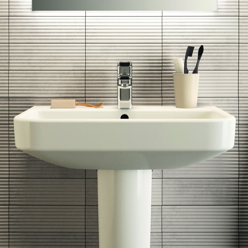 Ideal Standard i.life S 600mm Compact Pedestal Basin | Sanctuary Bathrooms