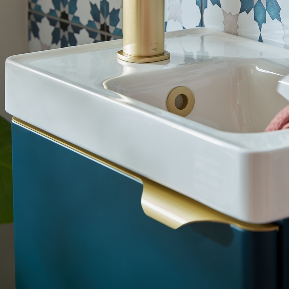 Vado Cameo Brass Ceramic Sink Overflow Cover | Sanctuary