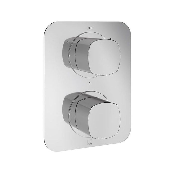 Vado Cameo Chrome 2 Control Thermostatic Shower Valve - 3 Outlet - CAM ...