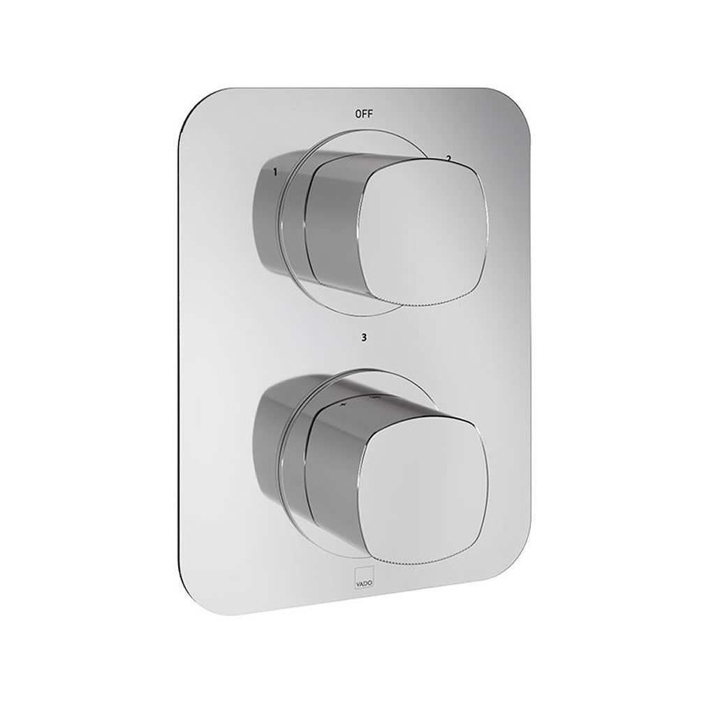 Vado Cameo Chrome 2 Control Thermostatic Shower Valve - 3 Outlet - CAM ...