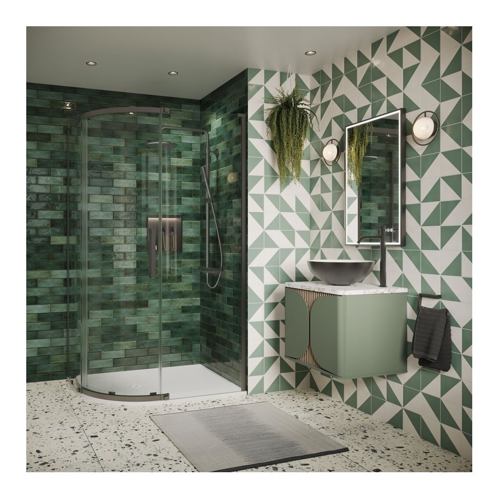 Crosswater Asura 8 Slate 1200x800 Offset Shower Quadrant