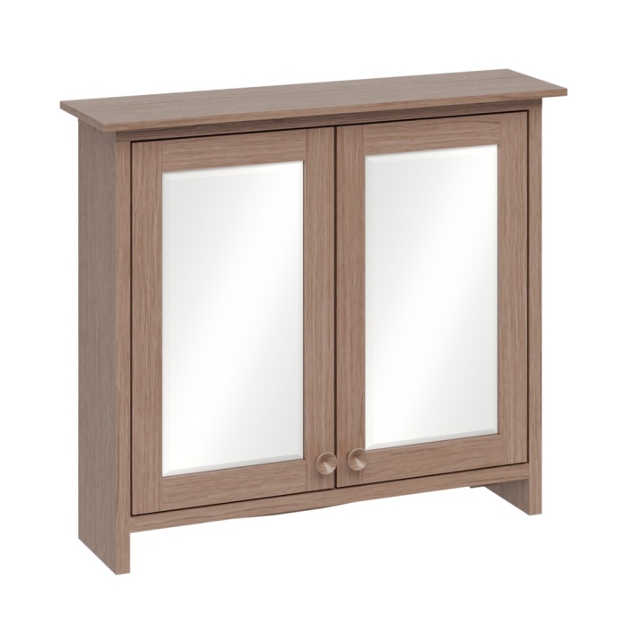 Burlington Guild Dark Oak Wall Mirrored Cabinet | Sanctuary