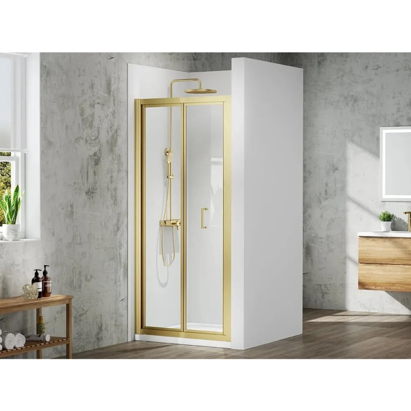 Merlyn Mbox 900 Brass Bifold Door | Sanctuary Bathrooms