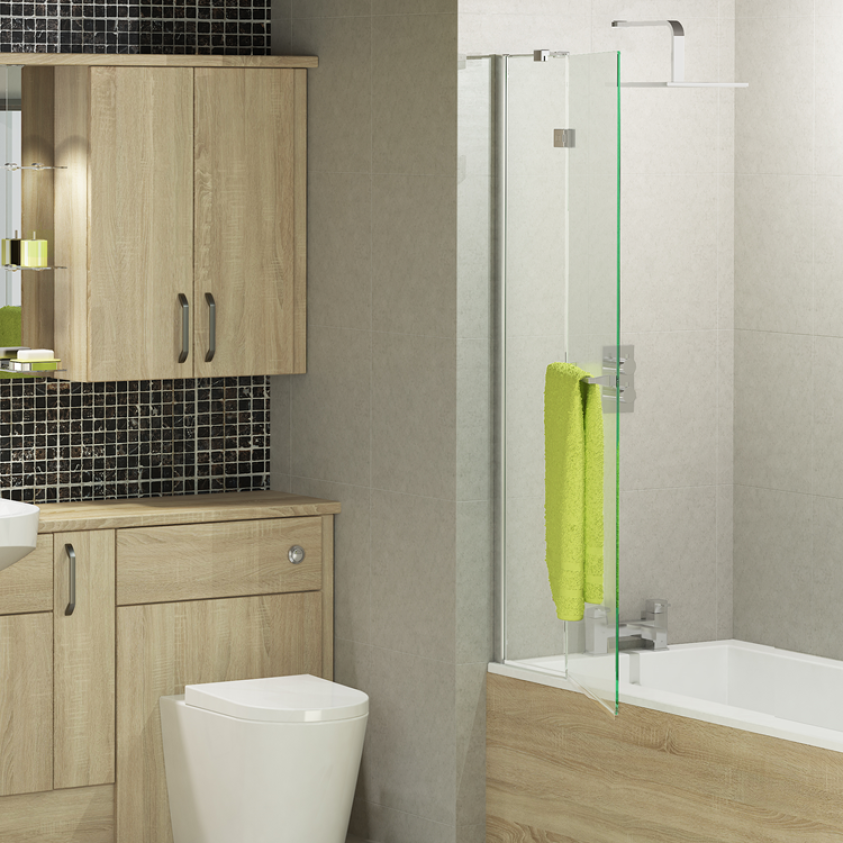 Kudos Inspire 2 Panel Out Swing Bath Screen | 950mm Bath Screen ...