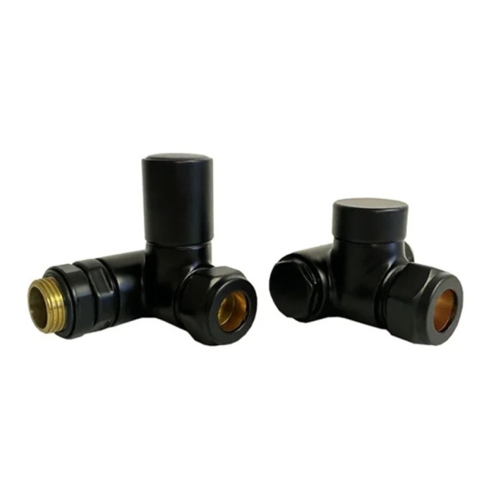 Radox Circulus Black Dual Fuel Corner Valves | Sanctuary