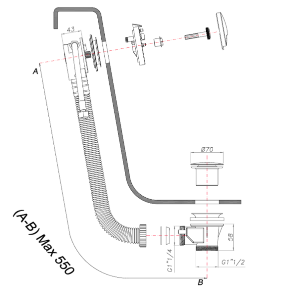 Crosswater Kai 3 Way Valve, Rainfall Shower, Handset & Filler Set ...