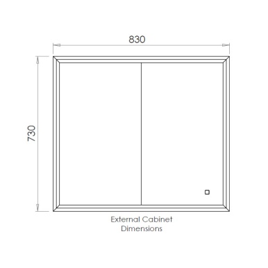 HIB Vanquish 80 LED Recessed Aluminium Cabinet | Sanctuary Bathrooms