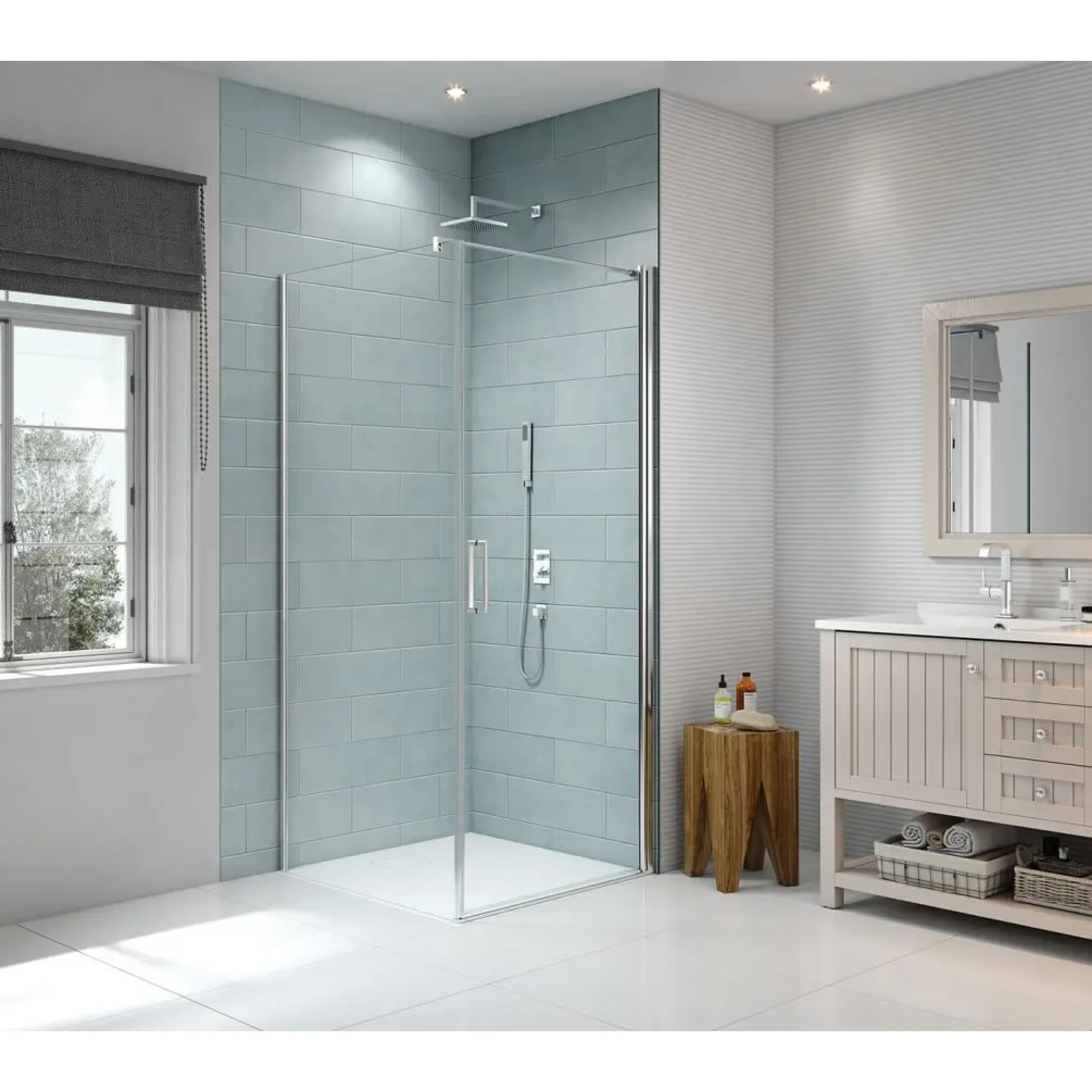 Merlyn 8 Series Frameless 900 Pivot Shower Door | Sanctuary