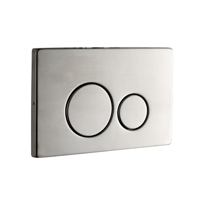 Abacus Iso 2S Brushed Stainless Steel Flush Plate | Sanctuary