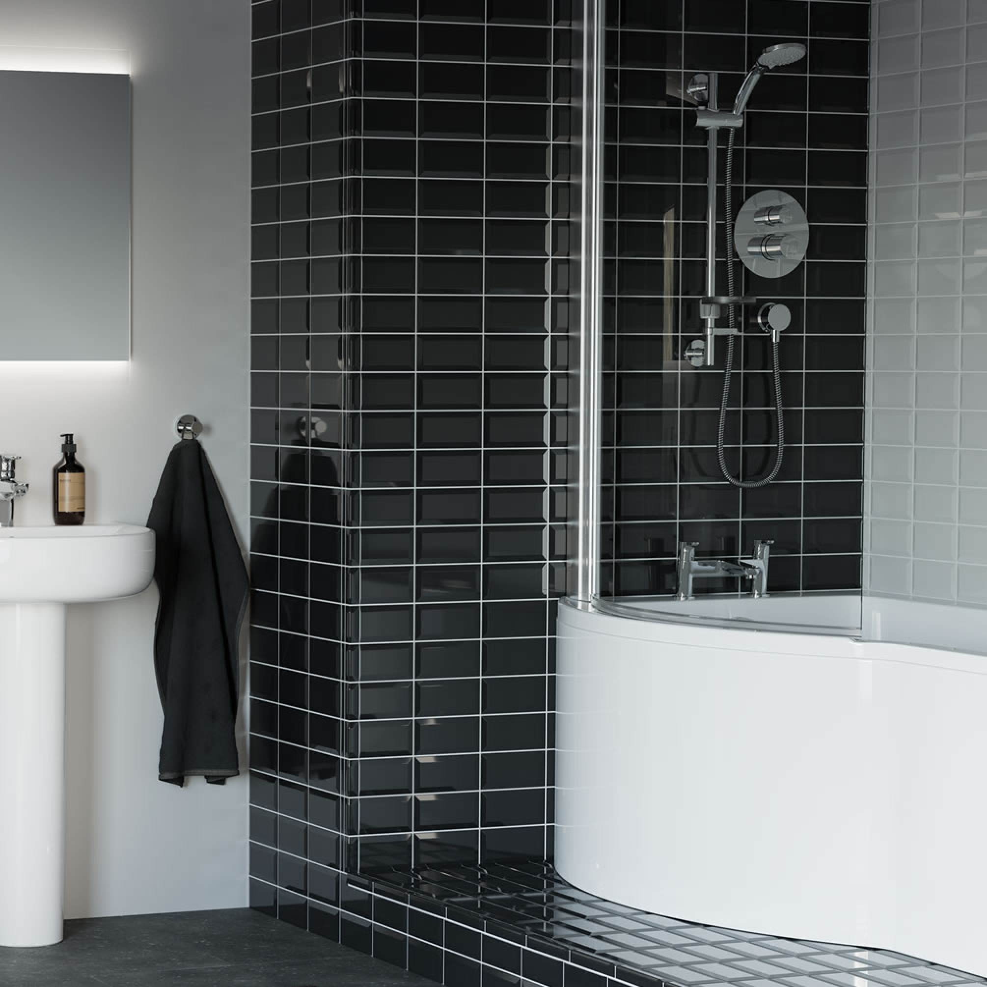 Ideal Standard Concept 1700x900 LH Shower Bath | Sanctuary Bathrooms