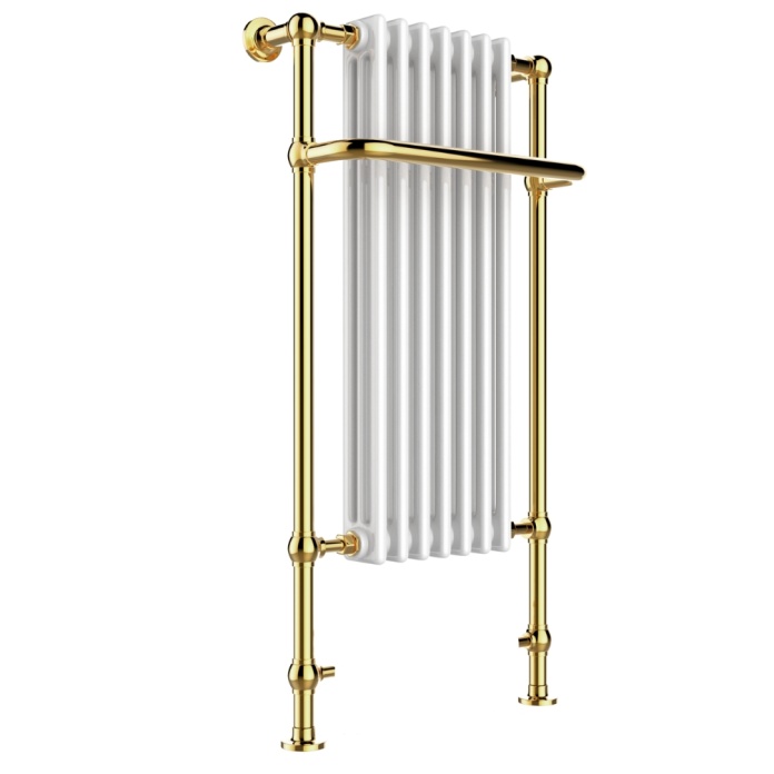 JTP Grosvenor Polished Gold 1130mm x 553mm Towel Radiator