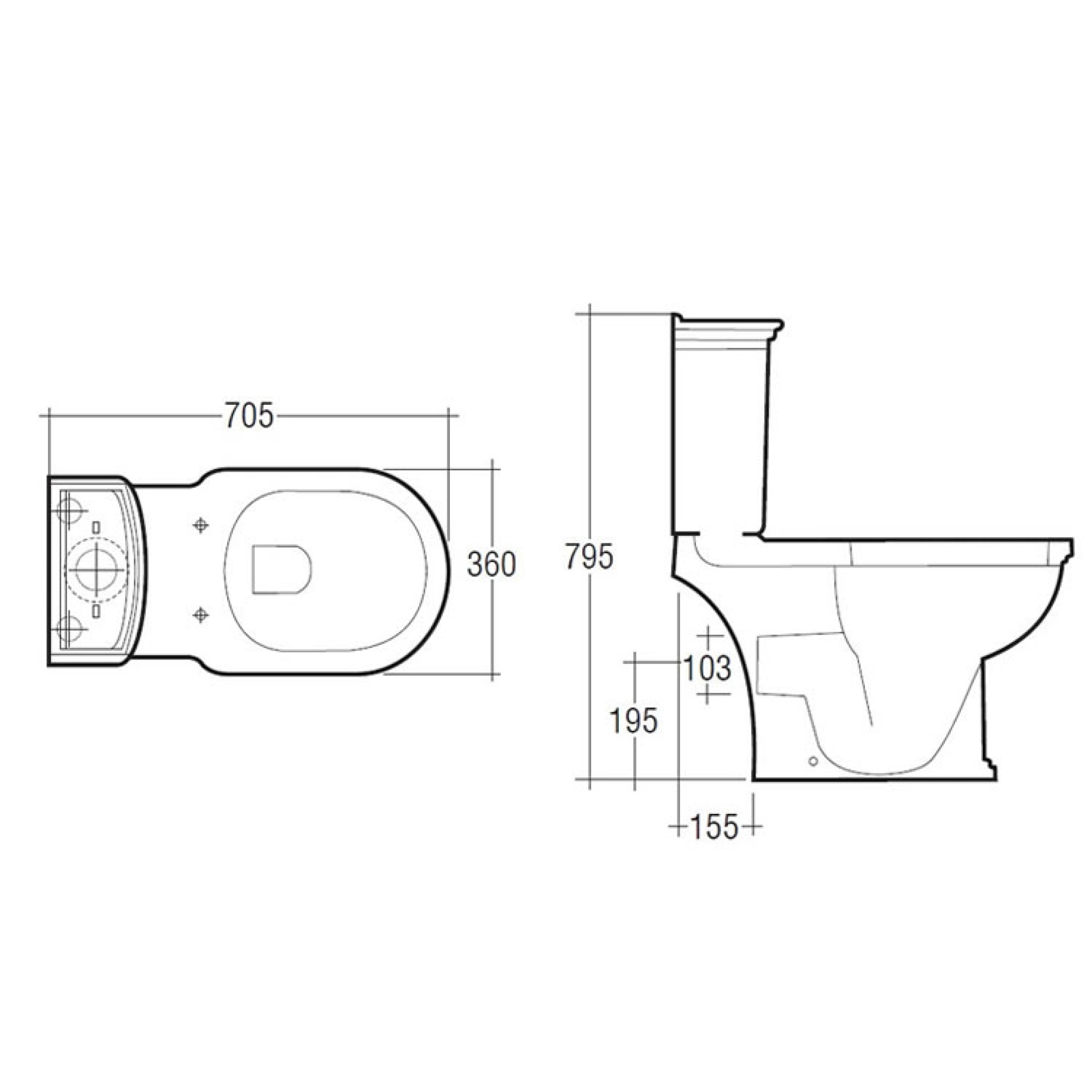 Rak Washington Close Coupled WC with Soft Close Seat | Sanctuary Bathrooms