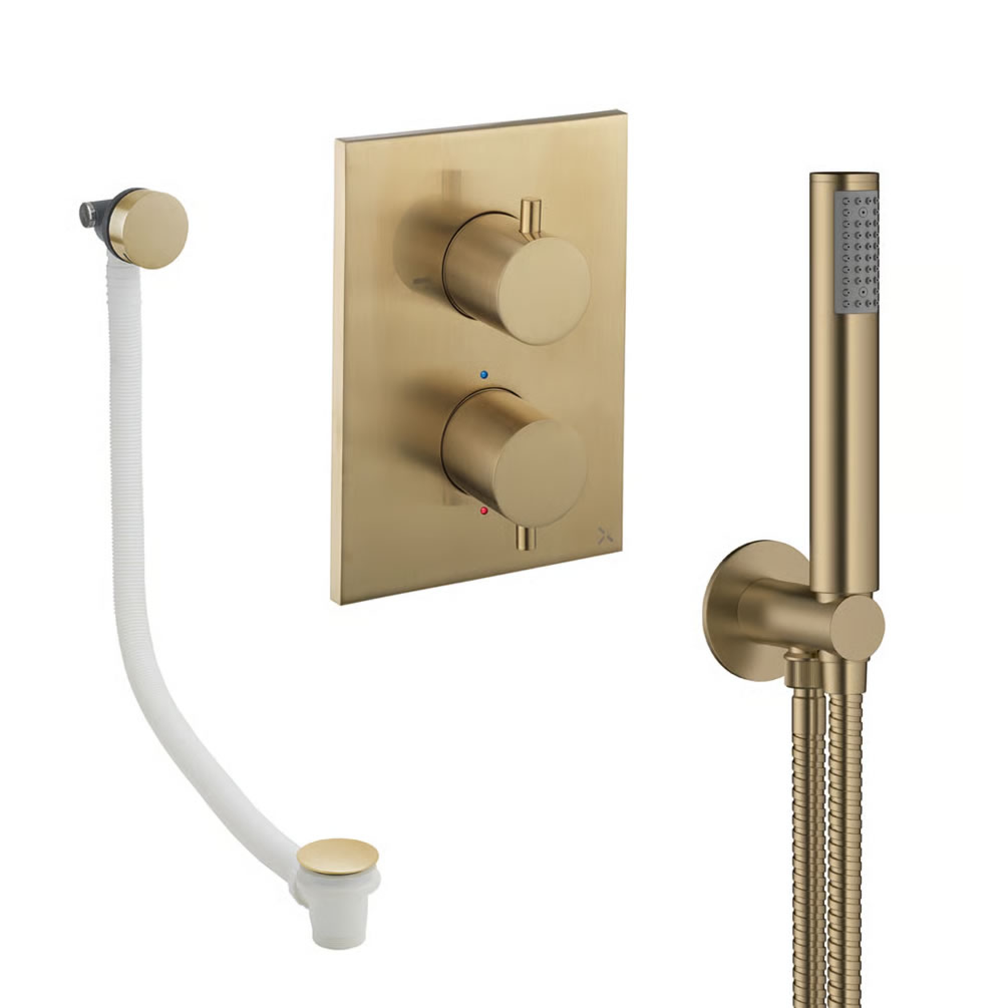 Crosswater Crossbox Brass Bath Filler Set | Sanctuary