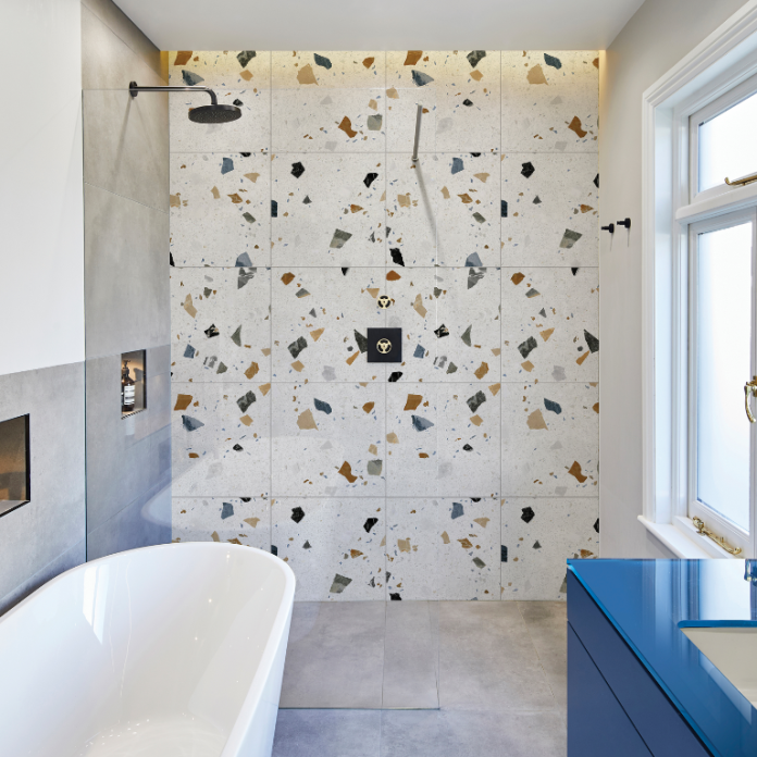 Ca' Pietra Piazza Geo Pearl Matt Porcelain Tile | Sanctuary