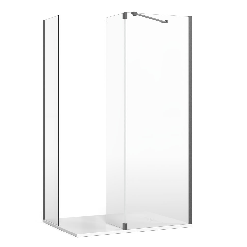 Crosswater Gallery 10 Slate 1200 Wetroom Screen | Sanctuary Bathrooms