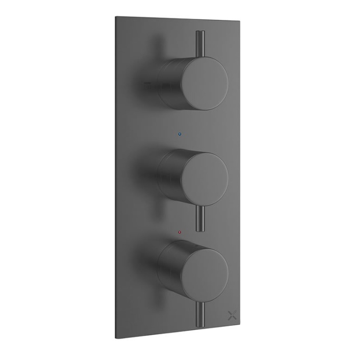 Crosswater MPRO Slate Twin Outlet 3 Control Shower Valve | Sanctuary ...