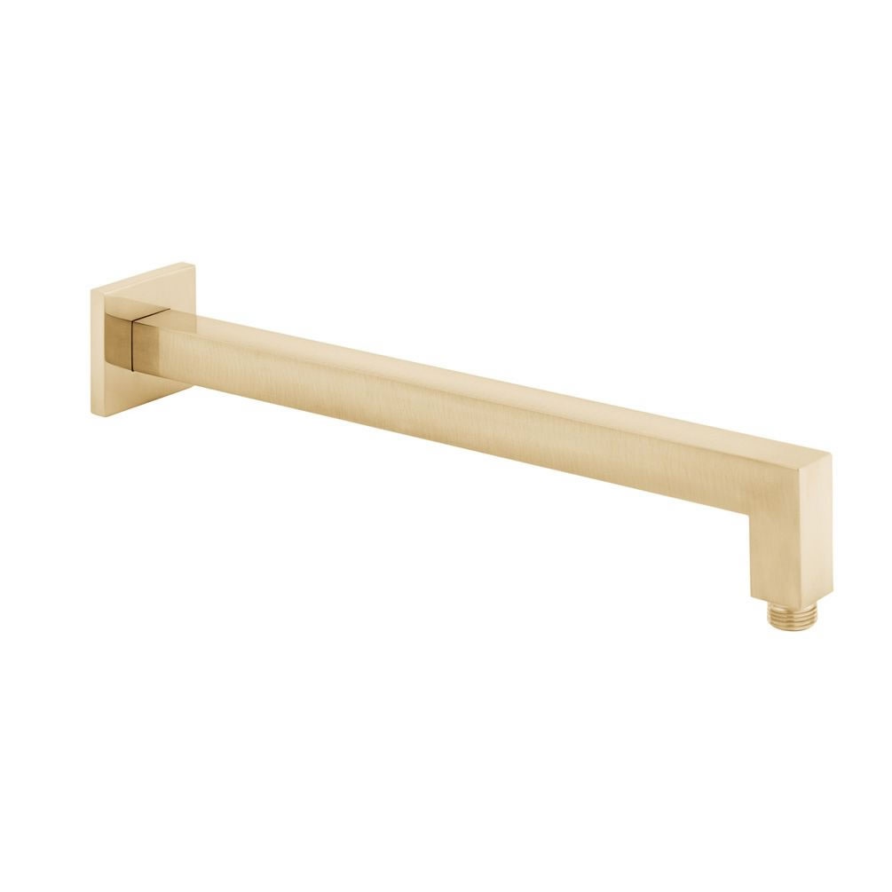 Vado Individual Gold Square Wall Shower Arm | Sanctuary Bathrooms