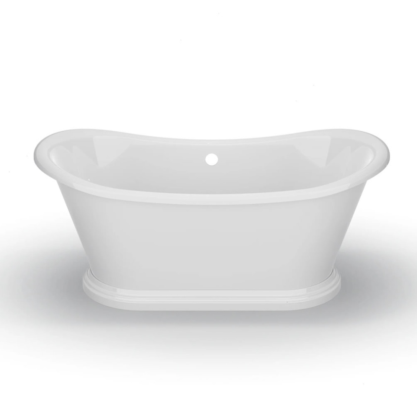 Waters Darcy 1820mm Bateau Freestanding Boat Bath - Gloss White