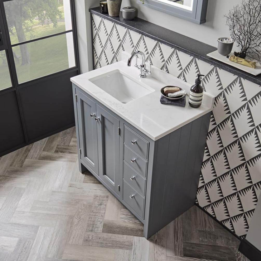 Roper Rhodes Hampton 800 Agave Unit w/ Basin & Worktop | Sanctuary ...