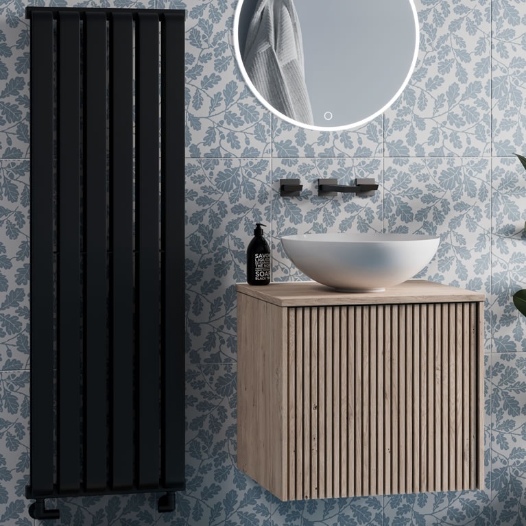 Crosswater Limit Matt Black Towel Radiator | Sanctuary Bathrooms