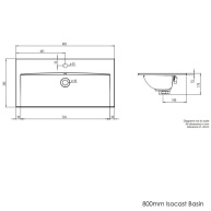 Roper Rhodes Frame 800mm Derwent Blue Wall Mounted Vanity Unit & Basin ...