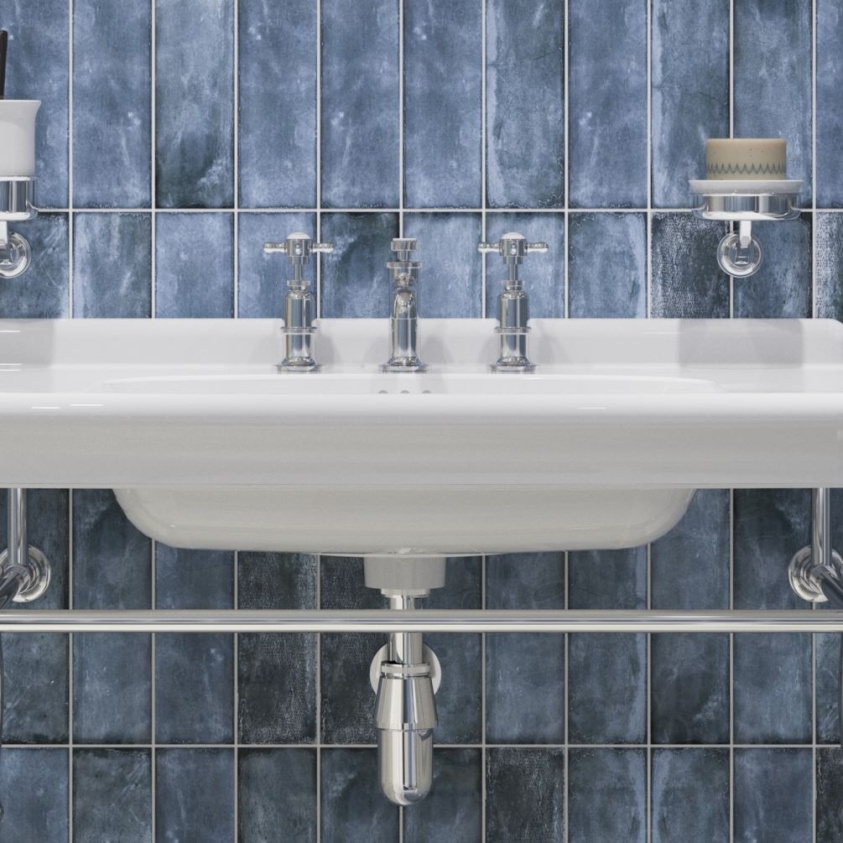 Burlington Guild Chrome 3 Tap Hole Basin Tap | Sanctuary