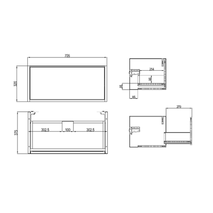 Crosswater Arena Modern Oak 700 Unit & Basin | Sanctuary