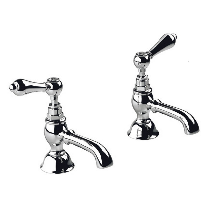 Imperial Regent Polished Nickel 1/2" Basin Pillar Taps ...